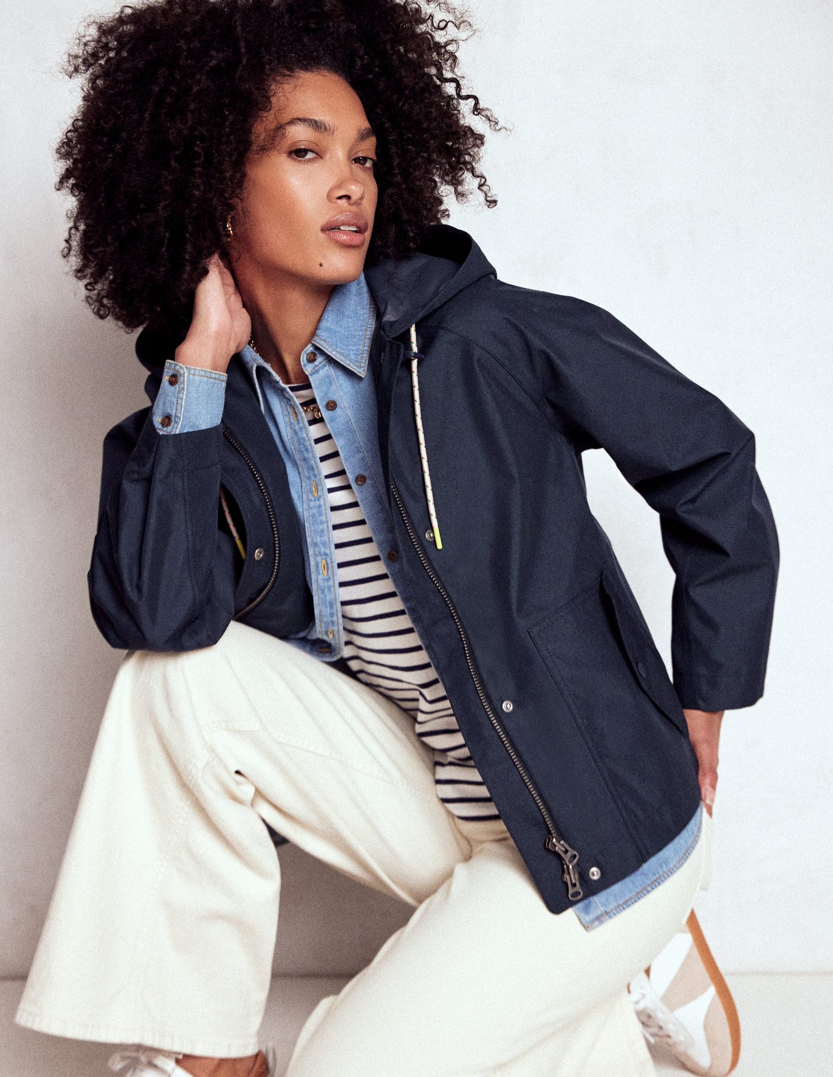Lightweight Rain Mac-Navy | Boden EU