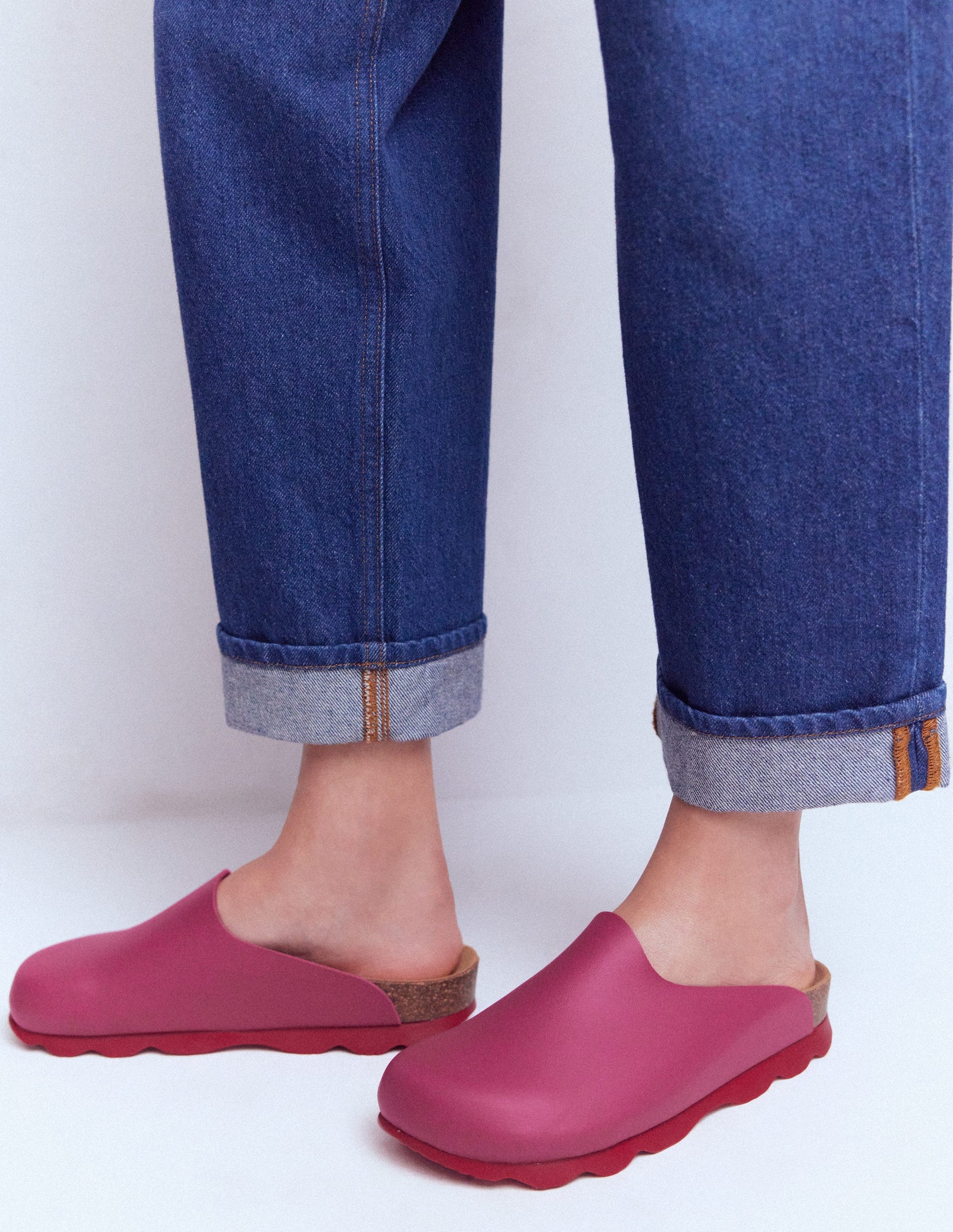 Lyla Colour Block Clogs-Pink/Red | Boden EU