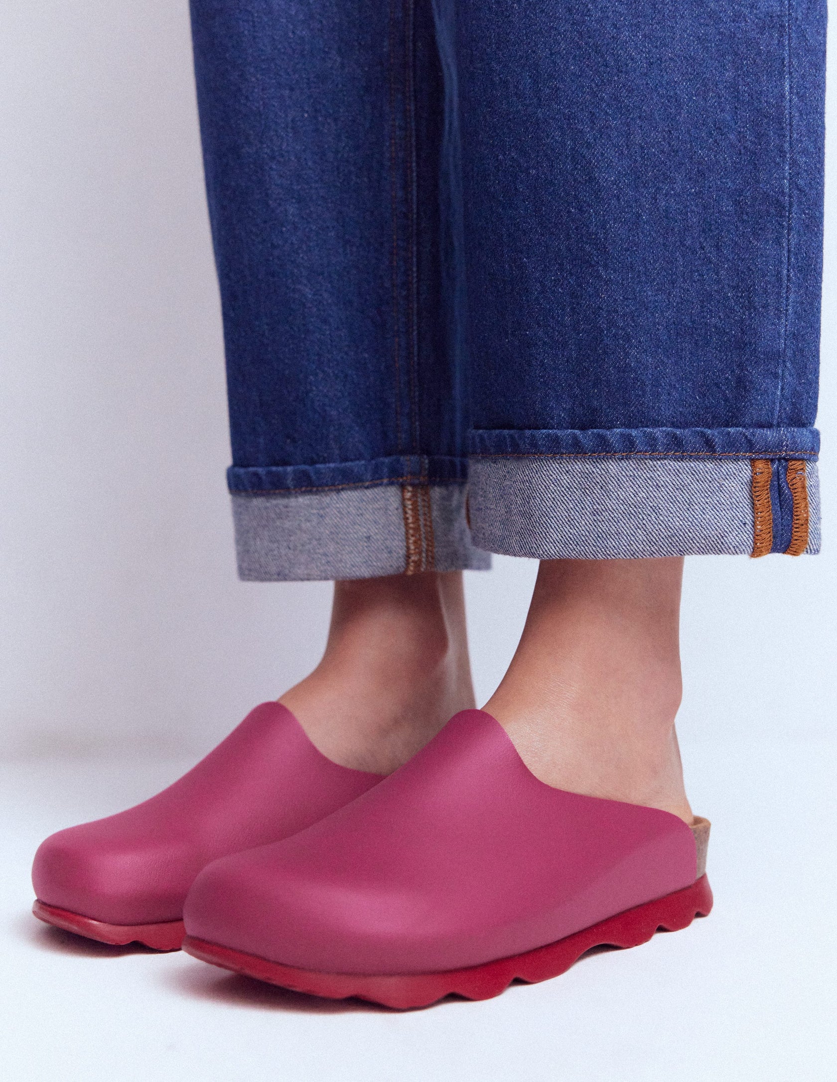 Lyla Colour Block Clogs-Pink/Red | Boden EU
